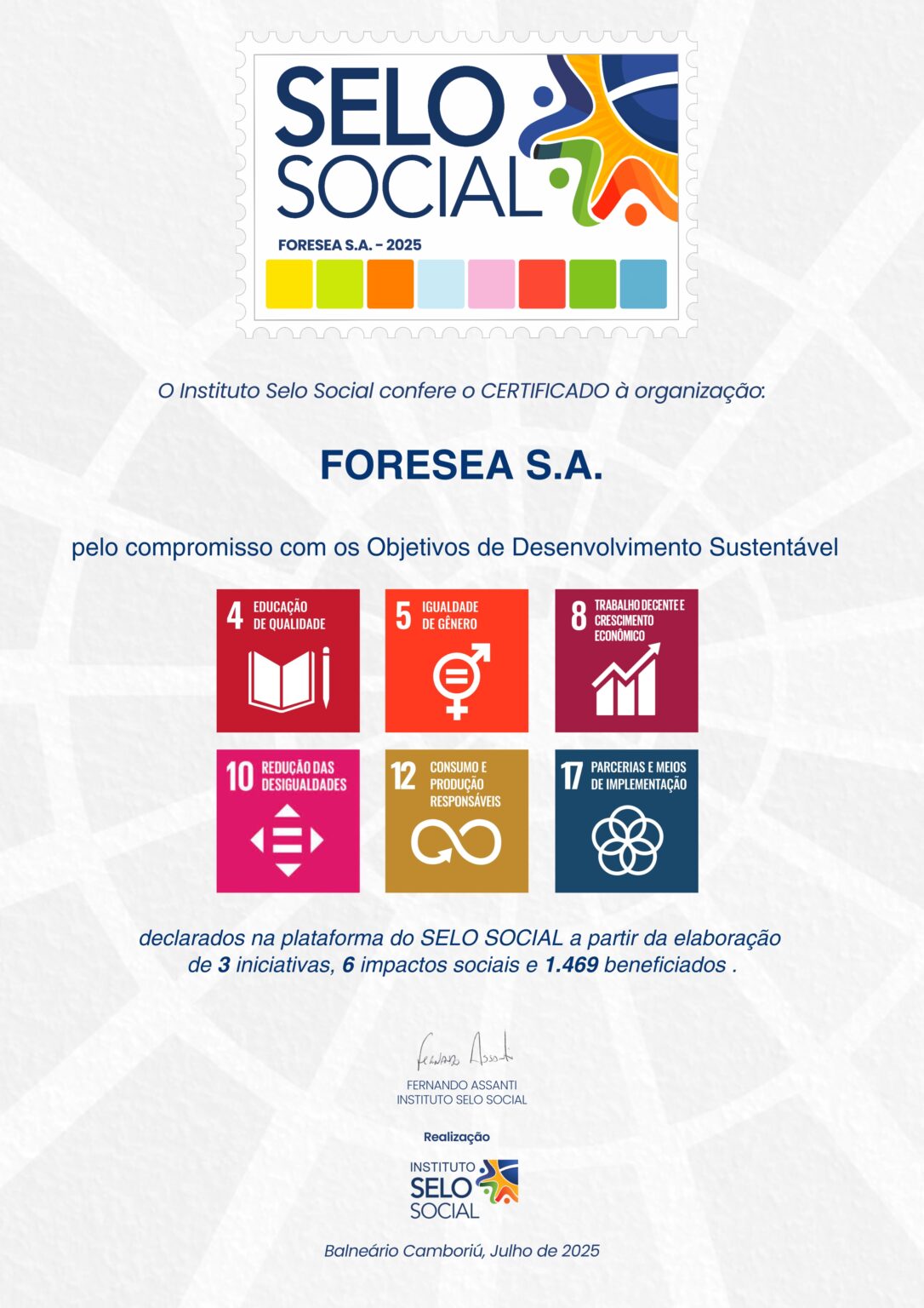 Foresea conquista Selo Social e apresenta resultados expressivos em ...